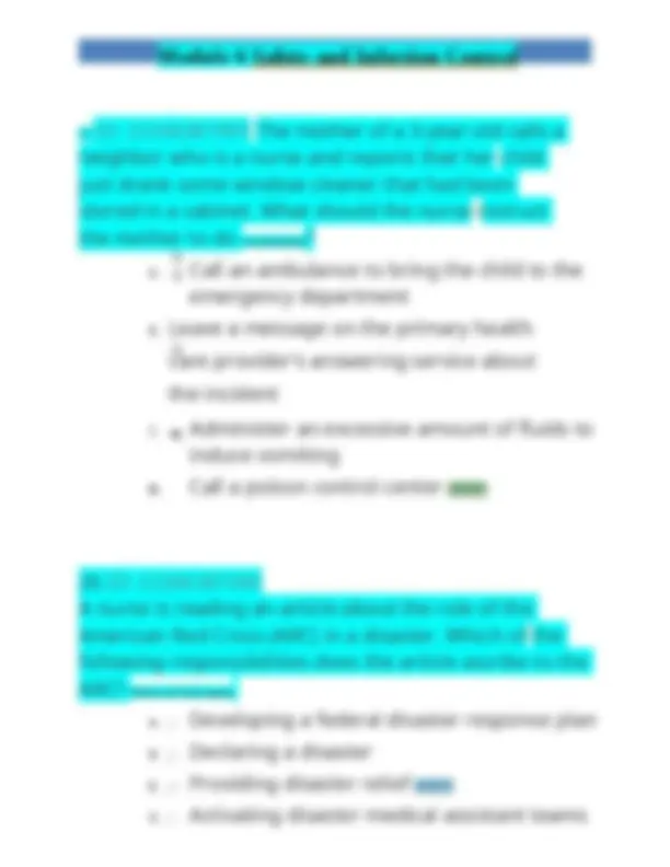 Module 6 Safety and Infection Control Exam Questions with Complete ...