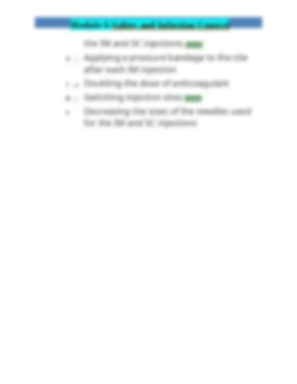 Module 6 Safety and Infection Control Exam Questions with Complete ...
