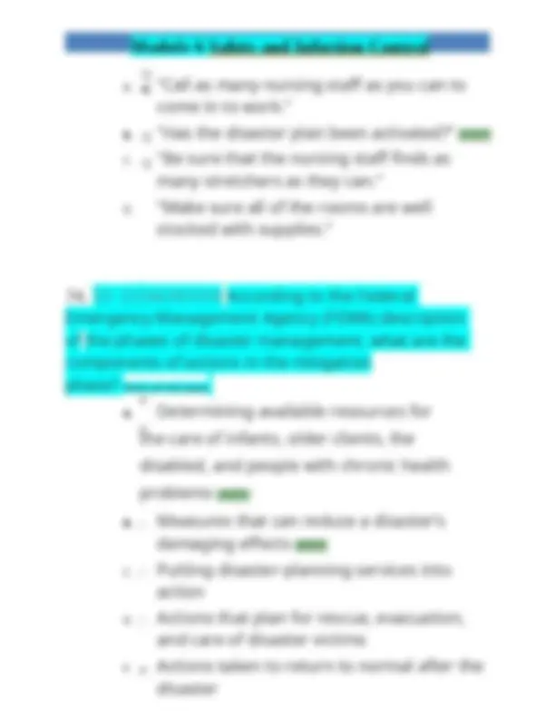 Module 6 Safety and Infection Control Exam Questions with Complete ...