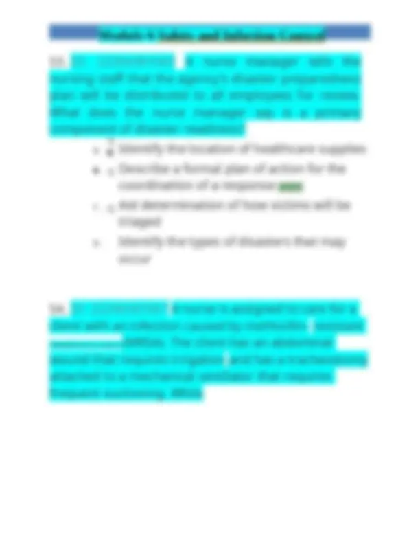 Module 6 Safety and Infection Control Exam Questions with Complete ...