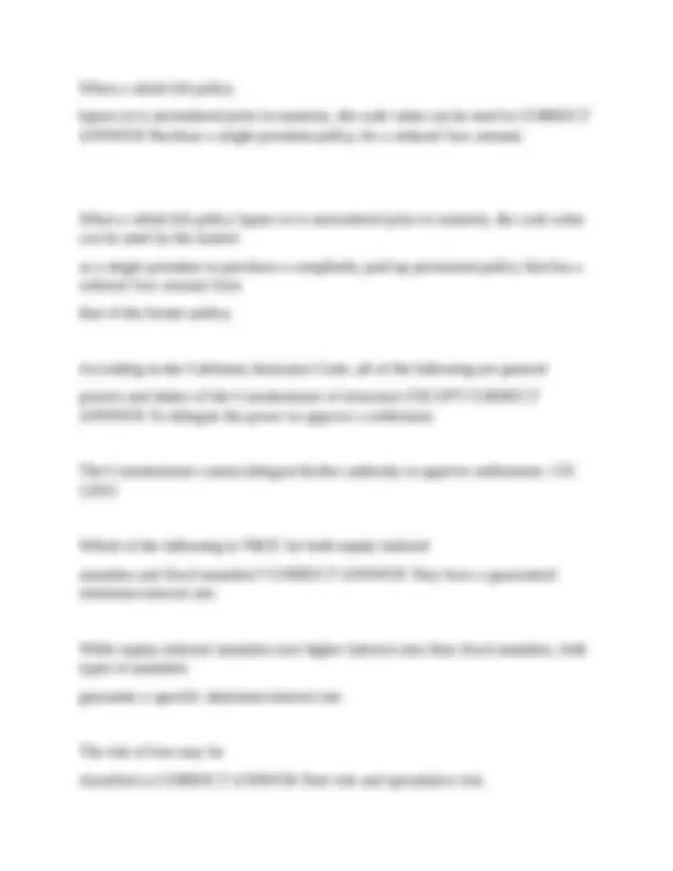 Insurance Exam - Exam FX questions with correct answers | Exams ...