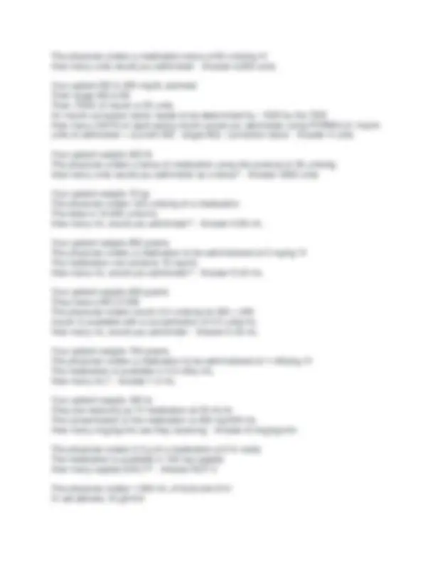 RN Advanced Math Assessment A Questions with Complete Solutions | Exams ...