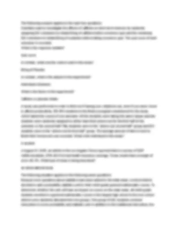 STATISTICS FINAL EXAM ACTUAL QUESTIONS WITH 100% VERIFIED ANSWERS 2024-2025-TOP SCORE Wh | Exams ...