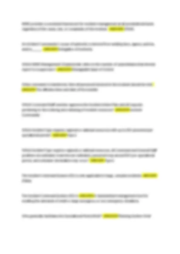 FEMA ISC 200 Questions and Answers: Incident Command System (ICS ...