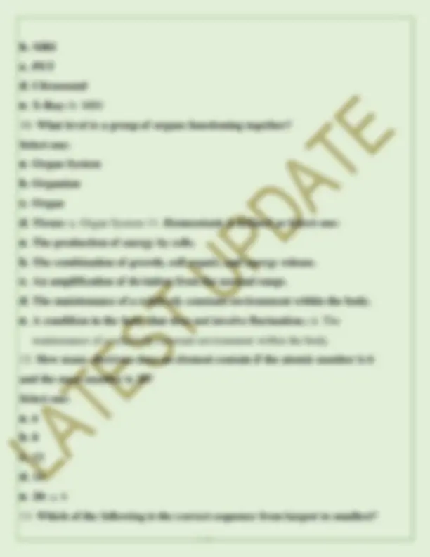 Anatomy and Physiology Midterm Exam 180: Questions and Answers 2024 ...