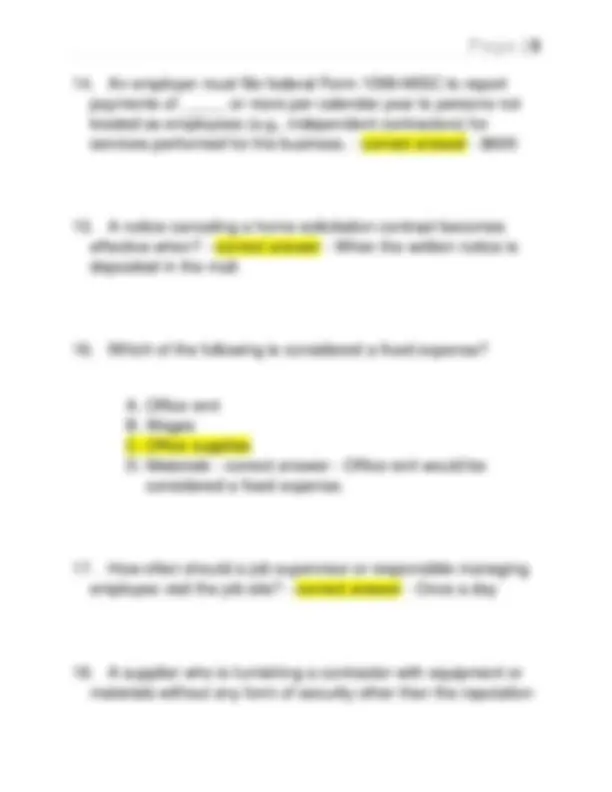CSLB Contractor's Law & Business Exam: 2025 Real Verified Questions ...