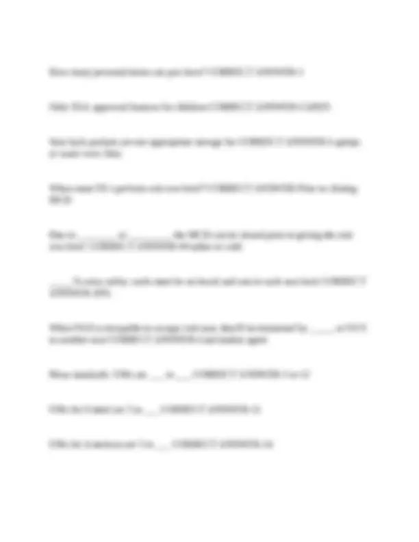 Mesa Airlines Flight Attendant Exam Questions and Answers | Exams Engineering | Docsity