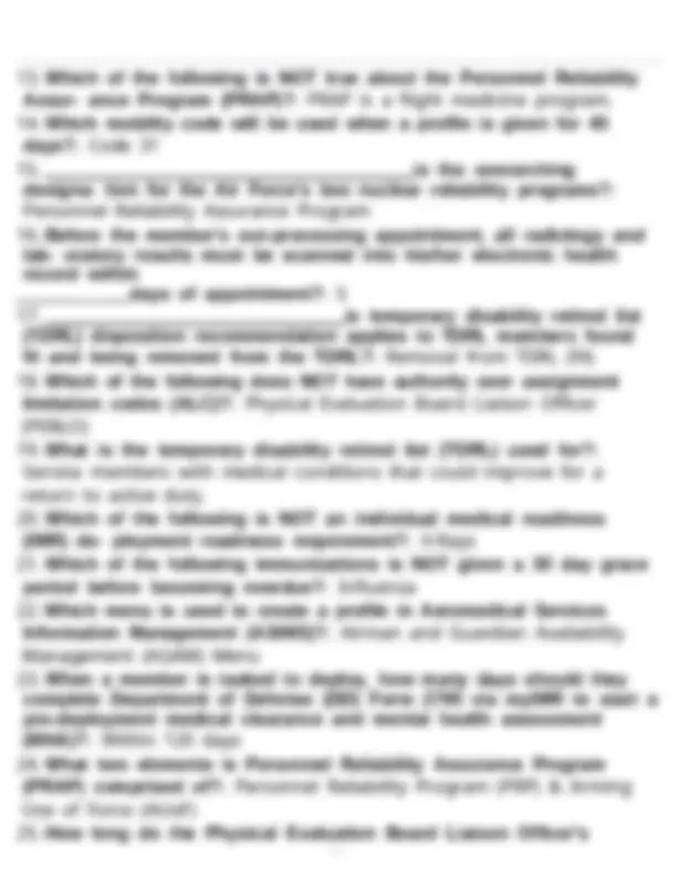 Module 2 Exam: Medical Readiness and Deployment Requirements | Exams ...