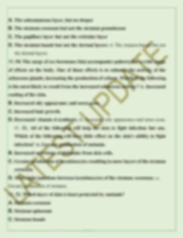 Anatomy and Physiology 1 Final Exam Questions and Answers 2024-2025 | Exams Nursing | Docsity