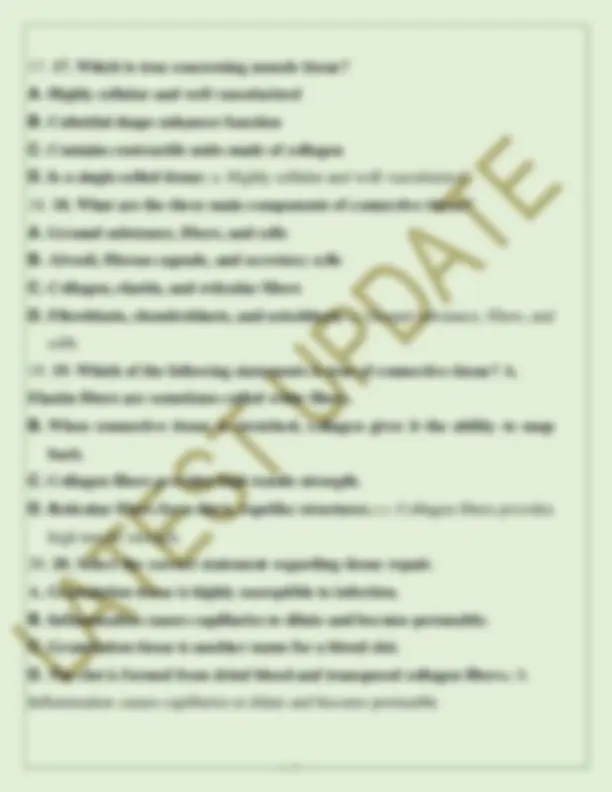 Anatomy and Physiology 1 Final Exam Questions and Answers 2024-2025 | Exams Nursing | Docsity