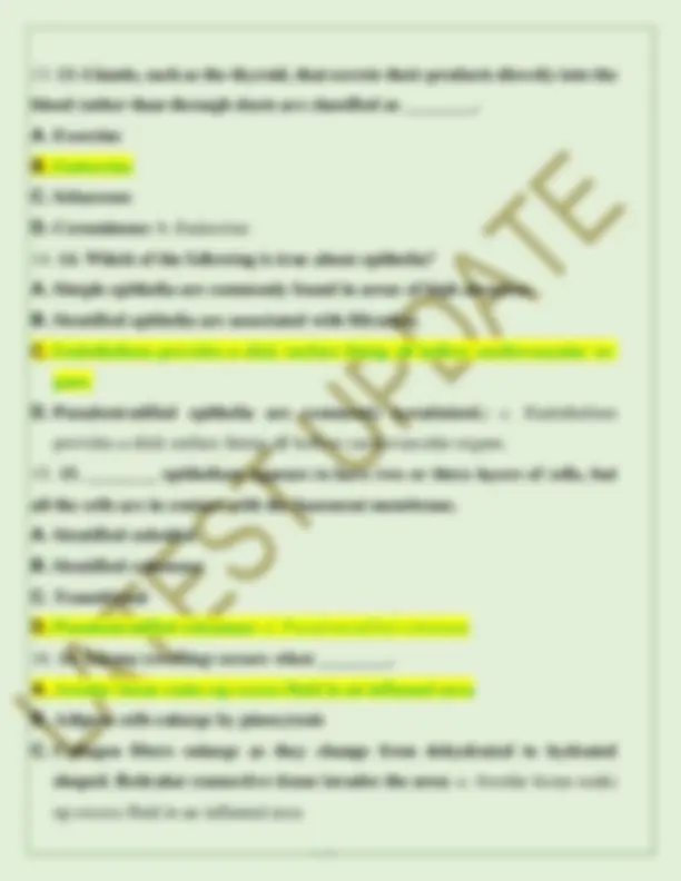 Anatomy and Physiology 1 Final Exam Questions and Answers 2024-2025 | Exams Nursing | Docsity