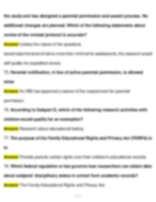 CITI Training Exam Questions and Answers (Latest 2025 / 2026 Update ...