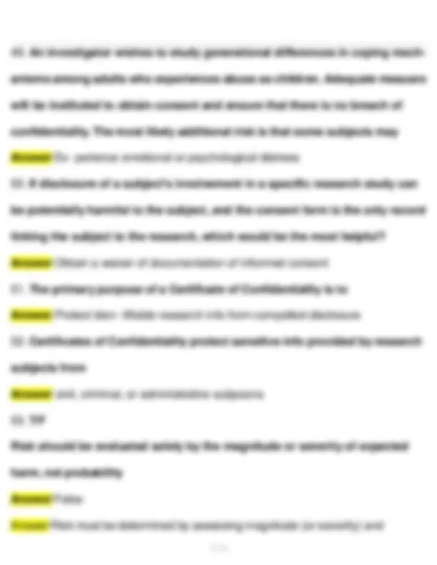 CITI Training Exam Questions and Answers (Latest 2025 / 2026 Update ...