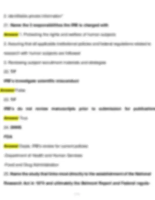 CITI Training Exam Questions and Answers (Latest 2025 / 2026 Update ...