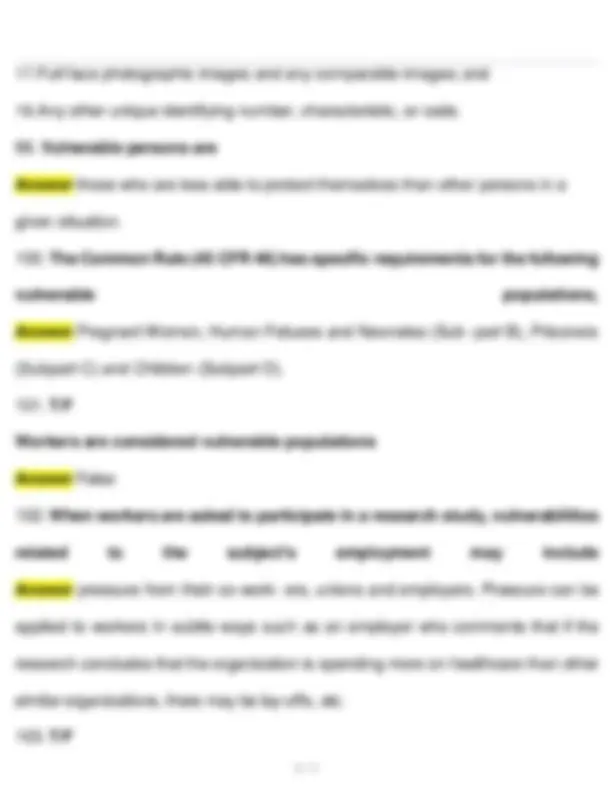 CITI Training Exam Questions and Answers (Latest 2025 / 2026 Update ...