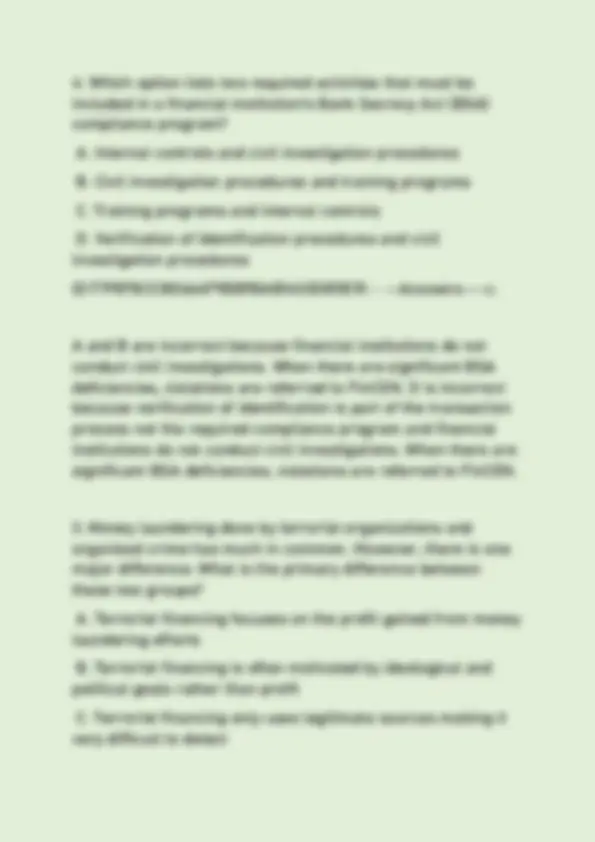 BSA 1 - BSA-AML (ACTUAL 2025/2026) QUESTIONS WITH CORRECT ANSWERS ...