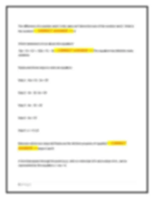 ALGEBRA 1A- UNIT 2- POST TEST: LINEAR EQUATIONS | COMPLETE QUESTIONS ...