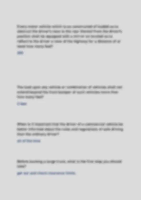 MISSISSIPPI CLASS D COMMERCIAL DRIVER'S TEST QUESTIONS WITH SOLUTION ...