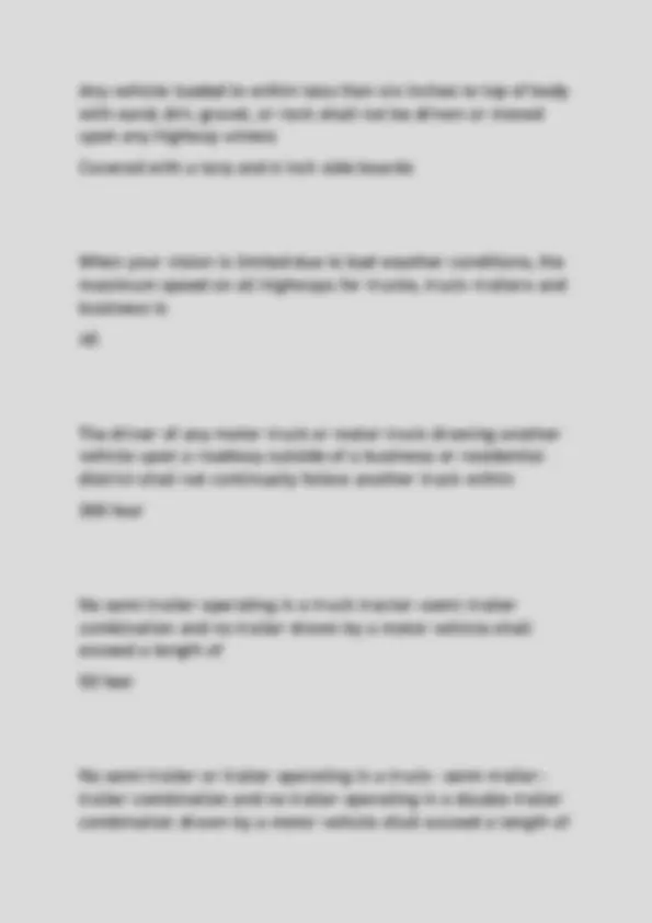 MISSISSIPPI CLASS D COMMERCIAL DRIVER'S TEST QUESTIONS WITH SOLUTION ...