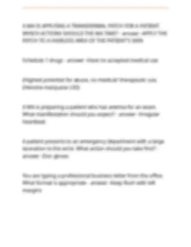 CCMA NHA exam 2025 guide.docx | Exams Nursing | Docsity