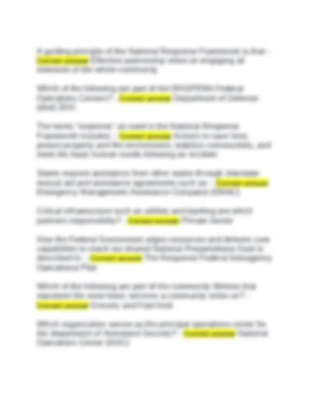 FEMA IS800D Final Exam Questions And Answers | Exams Civil procedure ...