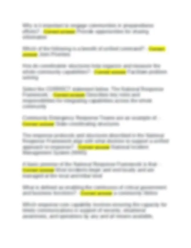 FEMA IS800D Final Exam Questions And Answers | Exams Civil procedure ...