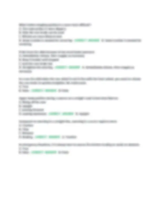 MSF - Basic Riders Course Exam QUESTIONS AND ANSWERS 2025 GRADED A ...