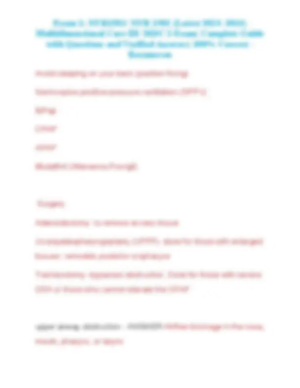 Exam 2: NUR2502/ NUR 2502 (Latest 2023/ 2024) Multidimensional Care III ...