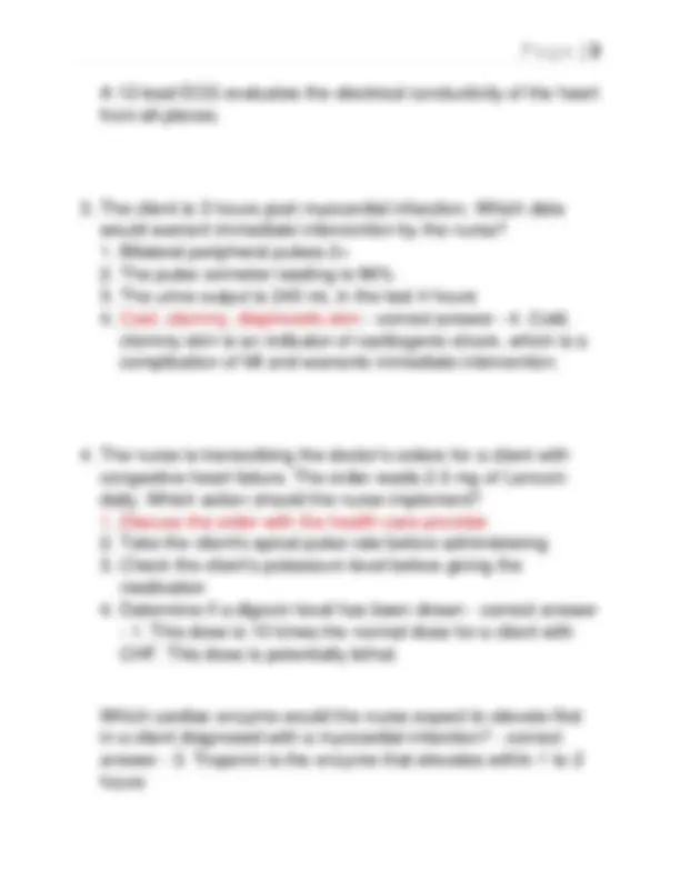 ANGINA/MI NCLEX STYLE QUESTIONS, MED SURG FINAL EXAM REVIEW PPT 2025 ...