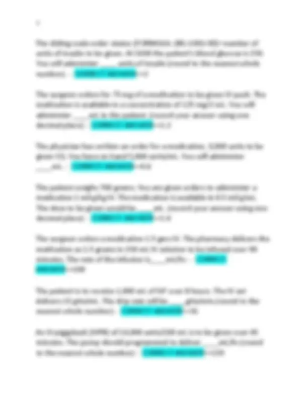 Relias RN Basic Math Ability Exam Test: Questions and Answers (2024/ ...