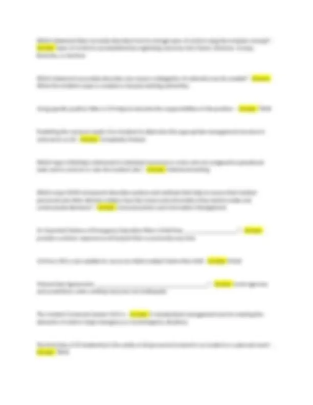 NIMS-IS 200.c Final Exam Questions and Complete Solutions | Exams Public Policy | Docsity