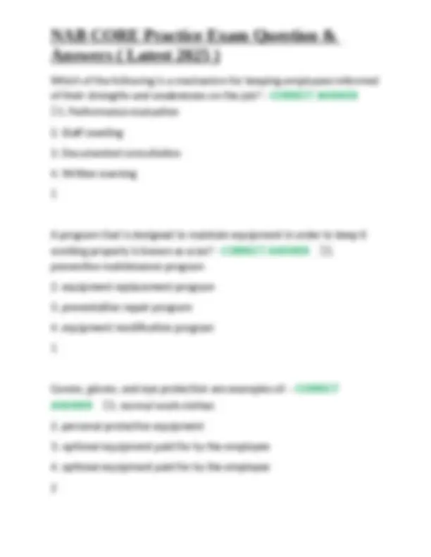 NAB CORE Practice Exam Questions and Answers (Latest 2025) | Exams ...