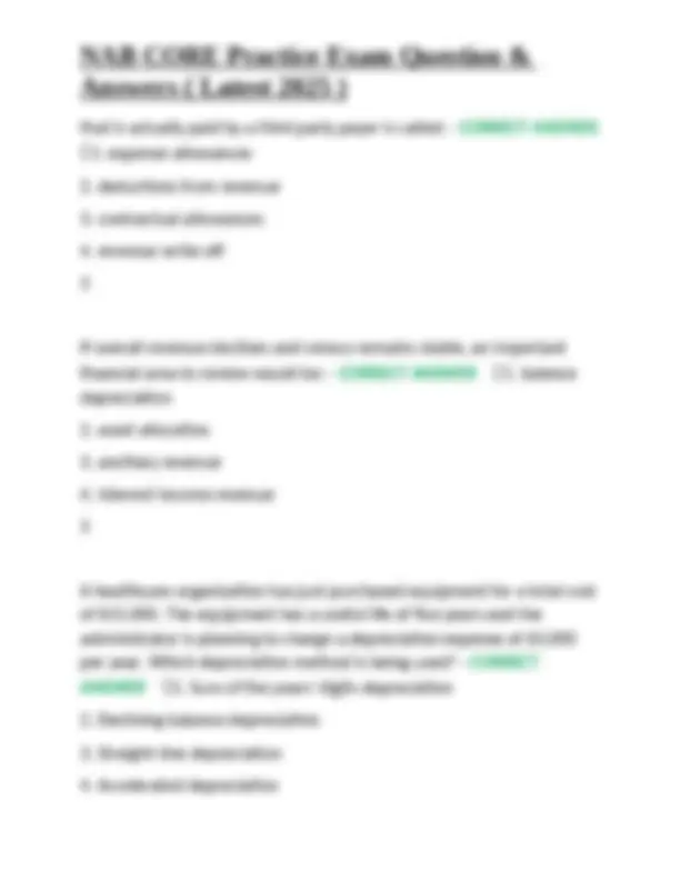 NAB CORE Practice Exam Questions and Answers (Latest 2025) | Exams ...