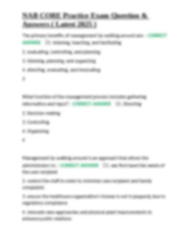 NAB CORE Practice Exam Questions and Answers (Latest 2025) | Exams ...