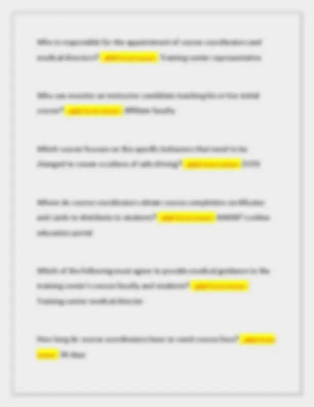 NAEMT Instructor Preparation Course: Final Exam Questions and Answers ...