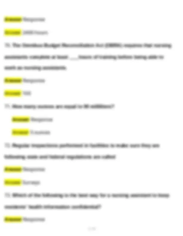 CNA Final Exam Review (100 questions) (Latest 2025 / 2026 Update ...