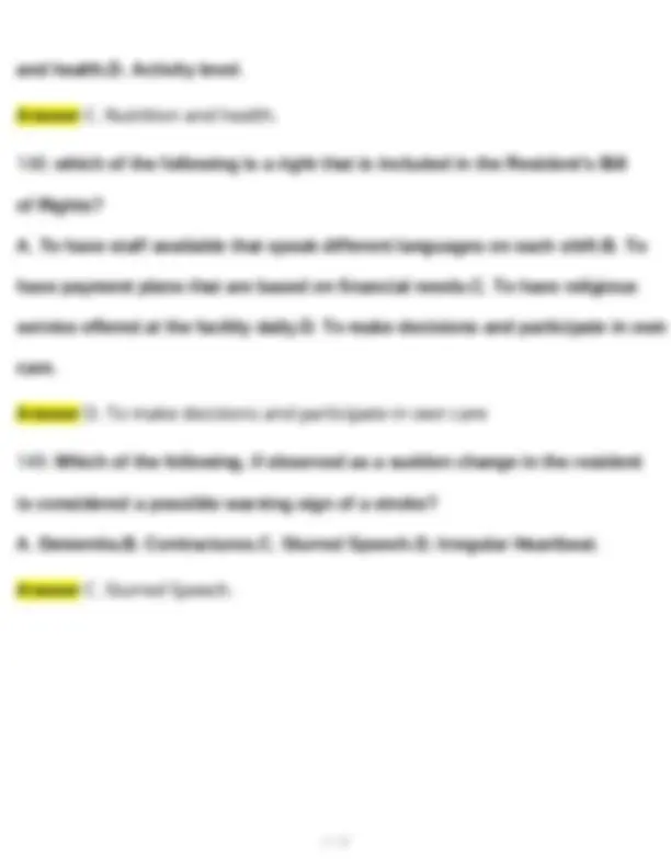 CNA Final Exam Review (100 questions) (Latest 2025 / 2026 Update ...