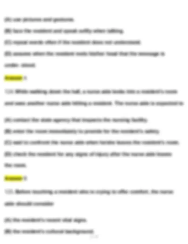 CNA Final Exam Review (100 questions) (Latest 2025 / 2026 Update ...