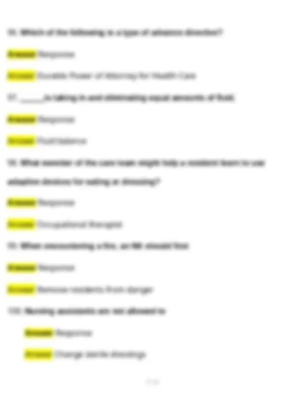 CNA Final Exam Review (100 questions) (Latest 2025 / 2026 Update ...