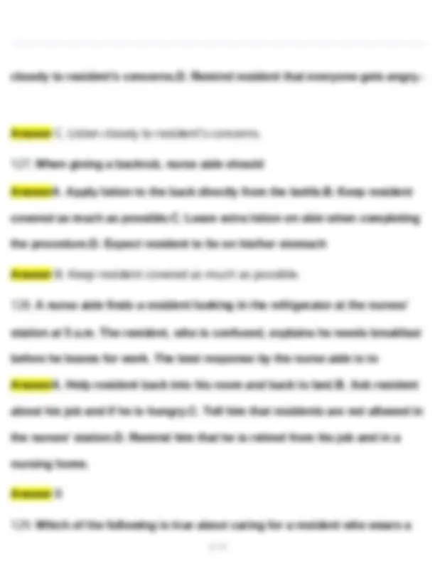 CNA Final Exam Review (100 questions) (Latest 2025 / 2026 Update ...