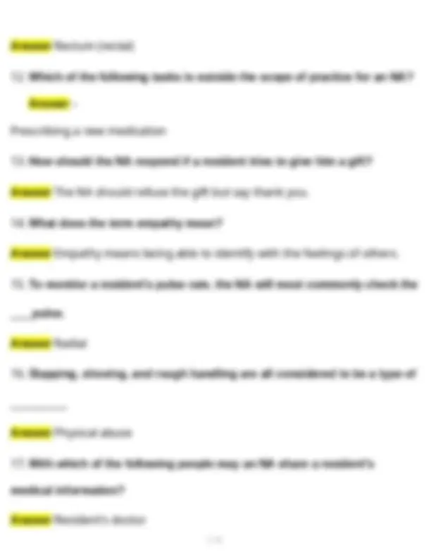 CNA Final Exam Review (100 questions) (Latest 2025 / 2026 Update ...