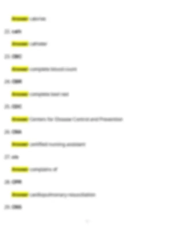 CNA Abbriviations and Meanings Test (Latest 2025 / 2026 Update ...