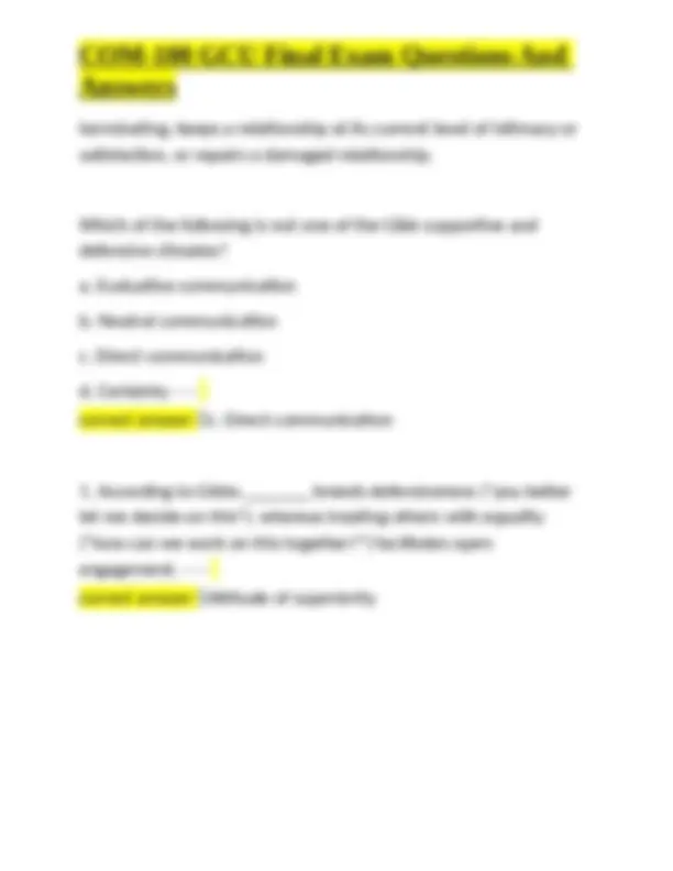 COM-100 GCU Final Exam Questions and Answers: A Guide to Public ...