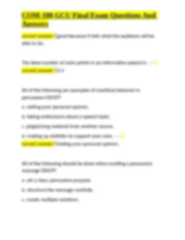 COM-100 GCU Final Exam Questions and Answers: A Guide to Public ...