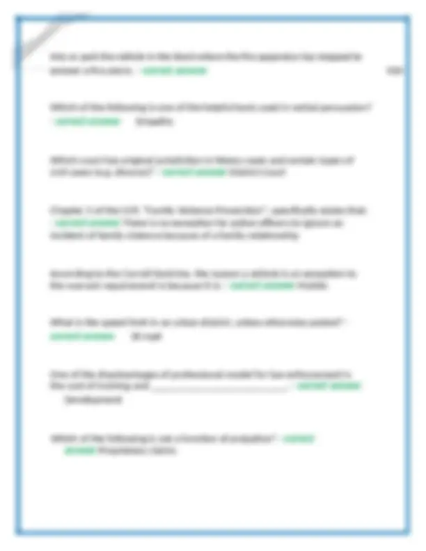 TCOLE Practice Exam Questions & Answers 2024: Texas Peace Officer Guide ...