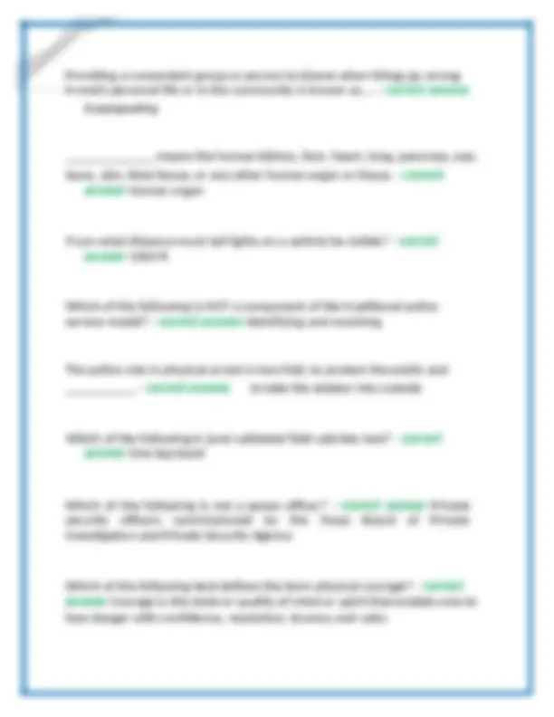 TCOLE Practice Exam Questions & Answers 2024: Texas Peace Officer Guide ...