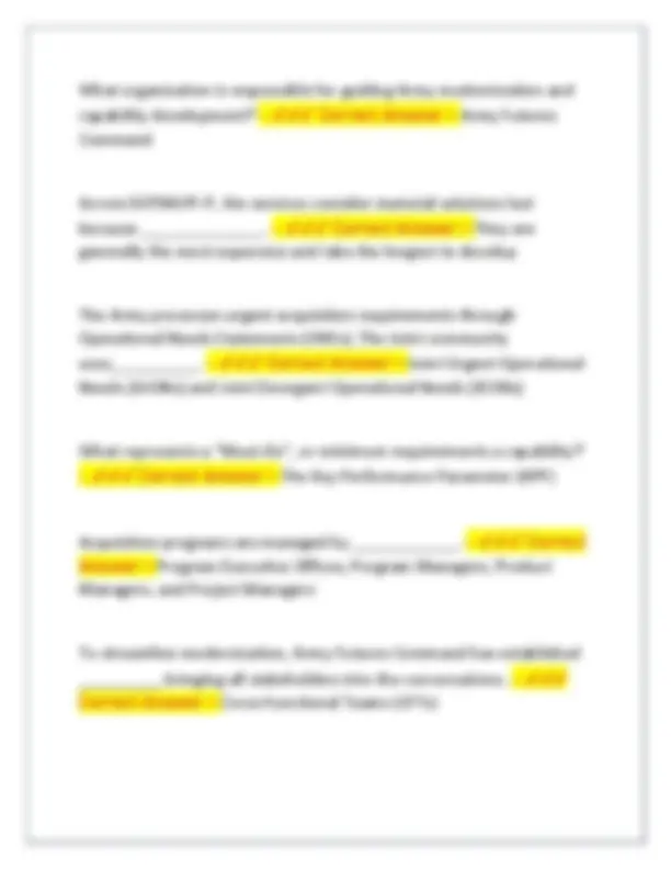 CGSC X100 EXAM | NEWEST ACTUAL EXAM COMPREHENSIVE QUESTIONS AND ...