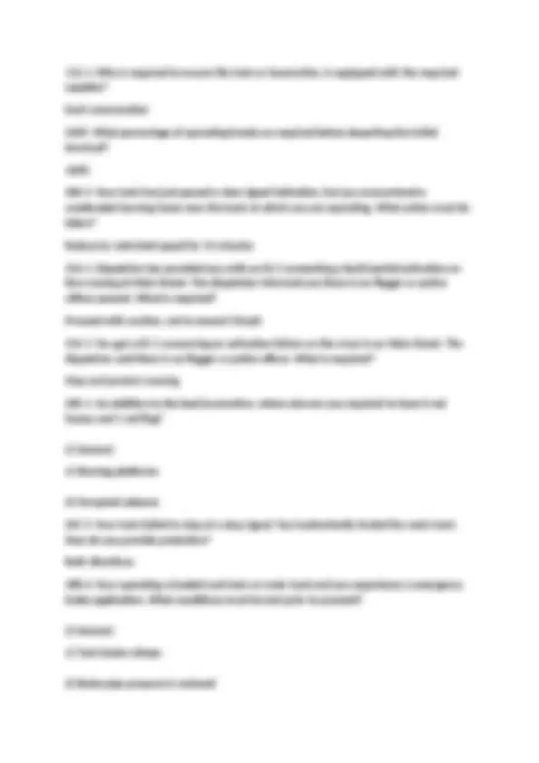 CSX Freight Conductor Quiz 3 Review: Questions and Answers | Exams ...