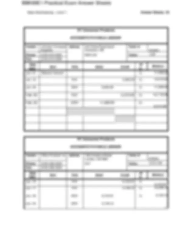 Basic Bookkeeping—Level 1 Final Exam Questions and Answers | Exams Nursing | Docsity