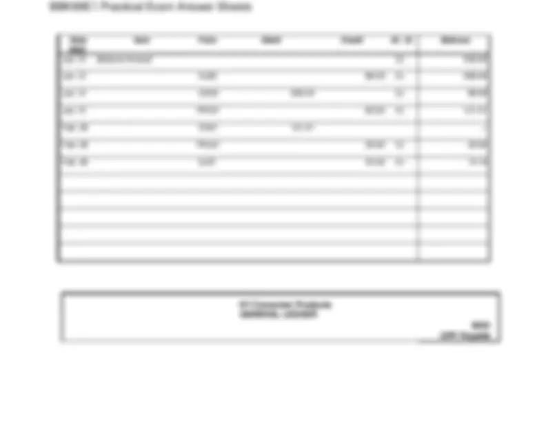 Basic Bookkeeping—Level 1 Final Exam Questions and Answers | Exams Nursing | Docsity